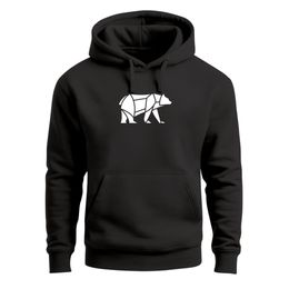 Neverless Sweatshirt 'B&auml;r Lineart Polygon' male size XXL Black