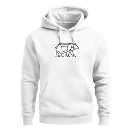 Neverless Sweatshirt 'B&auml;r Lineart Polygon' Herren Gr&ouml;&szlig;e XL wollwei&szlig;
