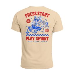 Neverless Shirt 'Play smart' male size S Nude