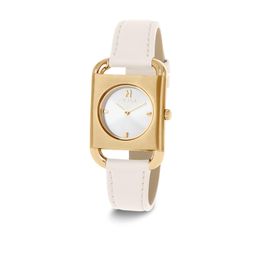 Furla Analoguhr 'ARCO SQUARE' Damen Gr&ouml;&szlig;e One Size gold / wei&szlig;