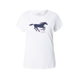 Mustang T-Shirt 'STYLE LOA' Damen Gr&ouml;&szlig;e L navy / wei&szlig;