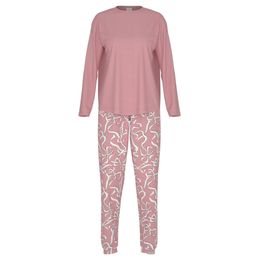 Mey Pyjama 'Pretty Bows' Damen Gr&ouml;&szlig;e L rosa Sommerkleid
