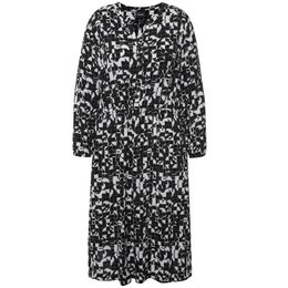Ulla Popken Kleid Damen Gr&ouml;&szlig;e 50/52 schwarz / wei&szlig; Sommerkleid