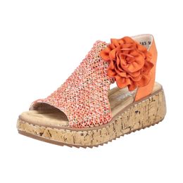 Rieker Strap Sandals female size 43 Beige / Orange / Apricot / White