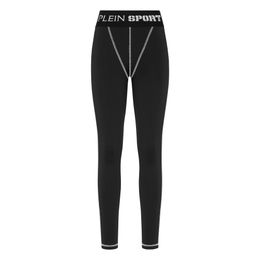Plein Sport Leggings Damen Gr&ouml;&szlig;e L schwarz / wei&szlig;