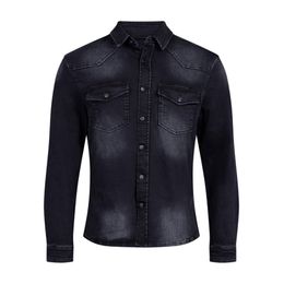 Yvz Denim &Uuml;bergangsjacke 'Taurus' Herren Gr&ouml;&szlig;e L schwarz Sommerjacke
