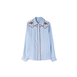 Camomilla Italia Bluse 'CAYA' Damen Gr&ouml;&szlig;e 4XL hellblau / braun