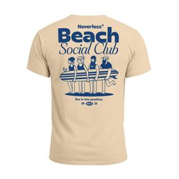 Neverless Shirt 'Beach Social Club' Herren Gr&ouml;&szlig;e XL beige