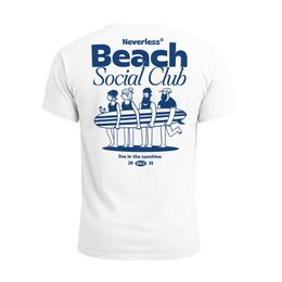 Neverless Shirt 'Beach Social Club' Herren Gr&ouml;&szlig;e XXXL wei&szlig;