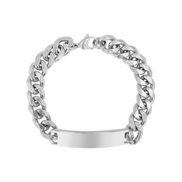 Akzent Armband 'Rokas, langlebig' Herren Gr&ouml;&szlig;e 21.5 cm silber