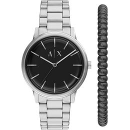Armani Exchange Jewelry Set male size One size Black / Silver