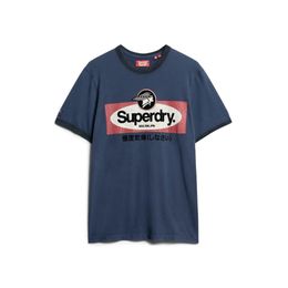 Superdry & Co Shirt male size L marine blue / Red / Black / White