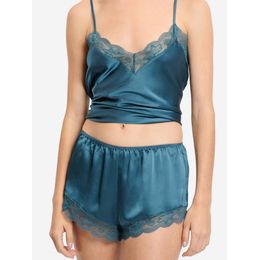 Etam Satin-Pyjamashorts mit Spitzendetails 'Desire' Damen Gr&ouml;&szlig;e M petrol Sommerkleid