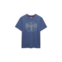 Superdry & Co T-Shirt Herren Gr&ouml;&szlig;e XXL enzian / hellgrau
