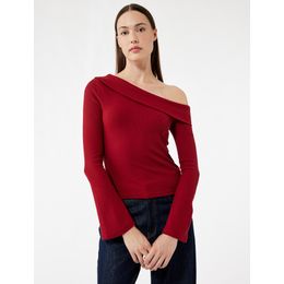 KOTON Pullover Damen Gr&ouml;&szlig;e XXXS bordeaux
