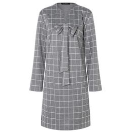 Ana Alcazar Kleid 'Amra' Damen Gr&ouml;&szlig;e 40 graumeliert / wei&szlig; Sommerkleid