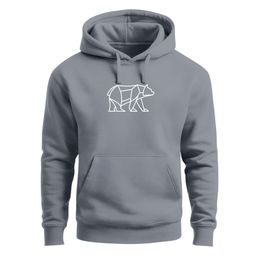 Neverless Sweatshirt 'B&auml;r Lineart Polygon' Herren Gr&ouml;&szlig;e M dunkelgrau