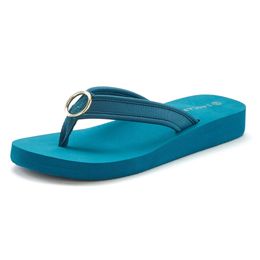 Lascana T-Bar Sandals female size 39 Cyan blue