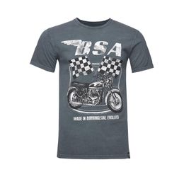 Recovered T-Shirt 'BSA British Motor Flag' Herren Gr&ouml;&szlig;e M dunkelgrau