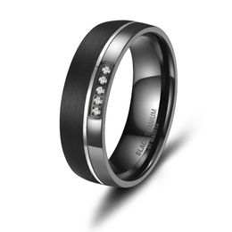 Marrya Ring 'MARRYA Ehering BT-07 aus Black Titanium' Damen Gr&ouml;&szlig;e 55 schwarz