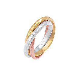 Elli Ring Damen Gr&ouml;&szlig;e 52 gold / rosegold / silber