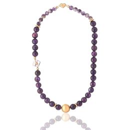 The Gem Stories Jewelry Kette Damen Gr&ouml;&szlig;e 55 lila
