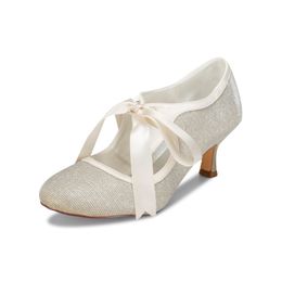 Jiajia Pumps '14031-1 Elegante Spitzen-Pumps in mit Schleife, Vintage Stil' Damen Gr&ouml;&szlig;e 40 gold