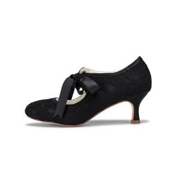 Jiajia Pumps '14031-1 Elegante Spitzen-Pumps in mit Schleife, Vintage Stil' Damen Gr&ouml;&szlig;e 40 schwarz