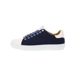 Xaver Luis Schuhmanufaktur Sneaker low 'MORITZ - Sneaker aus Merinoloden und Nappa-Leder' Herren Gr&ouml;&szlig;e 44 dunkelblau