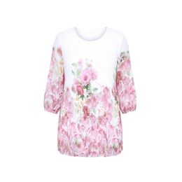 MIAMODA Blouse female size XXL Light green / Rose / White