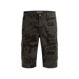 CAMP DAVID Cargo Shorts mit All Over Print Herren Gr&ouml;&szlig;e 42 dunkelbraun