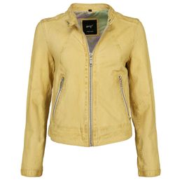 Maze Lederjacke mit farbigem Innenfutter ' 420-20-04 ' Damen Gr&ouml;&szlig;e L gelb Sommerjacke