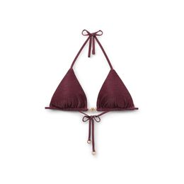 CALZEDONIA Bikinitop 'Golden Glow' Damen Gr&ouml;&szlig;e 75/85 bordeaux