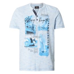 Jan Vanderstorm T-Shirt 'Tjelvar' Herren Gr&ouml;&szlig;e XXL hellblau / wei&szlig;