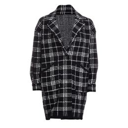 CARNEA Knitted Coat female size M Black / White