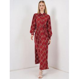 Bigdart Midi Kleid Damen Gr&ouml;&szlig;e 36 orange / burgunder / wei&szlig; Sommerkleid