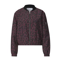 Street One Studio Blouson mit Rundhals und Leo-Muster Damen Gr&ouml;&szlig;e S beere Sommerjacke