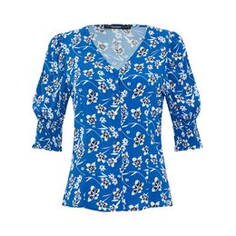 Threadbare Bluse 'Sand' Damen Gr&ouml;&szlig;e XXL blau / schwarz / wei&szlig;