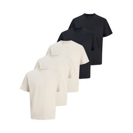 Jack & Jones Jack & Jones Shirt 'Organic Relaxed' Herren Gr&ouml;&szlig;e M beige / schwarz