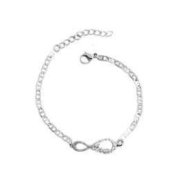 Akzent Armband 'Eleni, langlebig' Damen Gr&ouml;&szlig;e 15 cm silber