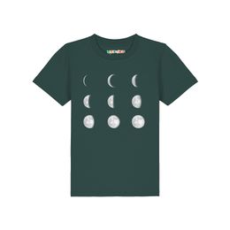 Watabout.kids T-Shirt 'Moonphases' Jungen Gr&ouml;&szlig;e 146 grau / dunkelgr&uuml;n / wei&szlig;