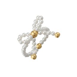 Elli Premium Ring 'Schleife' Damen Gr&ouml;&szlig;e 56 wei&szlig;