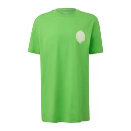 s.Oliver Men Tall Sizes Shirt male size XXL Light beige / Grass green / White