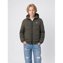 PETROL INDUSTRIES Bedruckte wattierte Jacke mit Kapuze ironbay in Grau | Gr.: 176