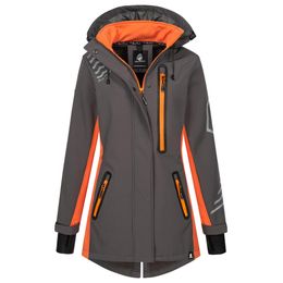 Rock Creek Outdoor Jacket female size XL Anthracite / Silver grey / Orange