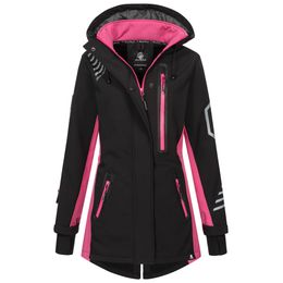 Rock Creek Outdoorjacke Damen Gr&ouml;&szlig;e 5XL pink / schwarz