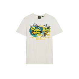 Superdry & Co Shirt 'LA' male size M Blue / Yellow / Red / Wool white