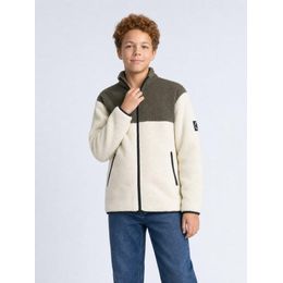 PETROL INDUSTRIES Sherpa-Jacke mit Rei&szlig;verschluss forgehaven in Wei&szlig; | Gr.: 152