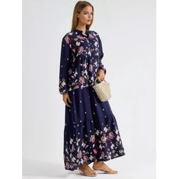 Hiccup Kleid Damen Gr&ouml;&szlig;e 44 marine / dunkelgrau / rot / wei&szlig; Sommerkleid