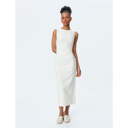 KOTON Kleid Damen Gr&ouml;&szlig;e 36 ecru Sommerkleid